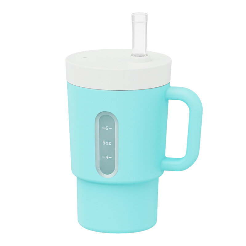 Горячая продажа: Мини-стакан для питья Stanley Learning, детский стакан из пищевого силикона, непротекающий стакан с трубочкой