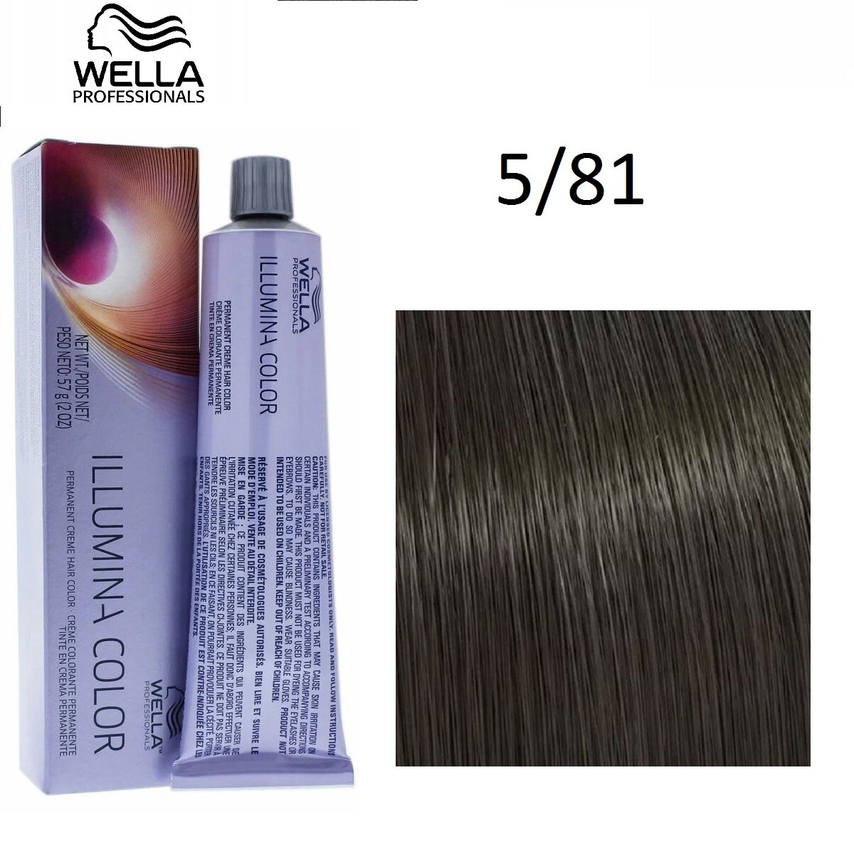 Wella Professionals Крем-краска для волос 5/81 ILLUMINA COLOR светло-коричневый жемчужно-пепельный 60мл