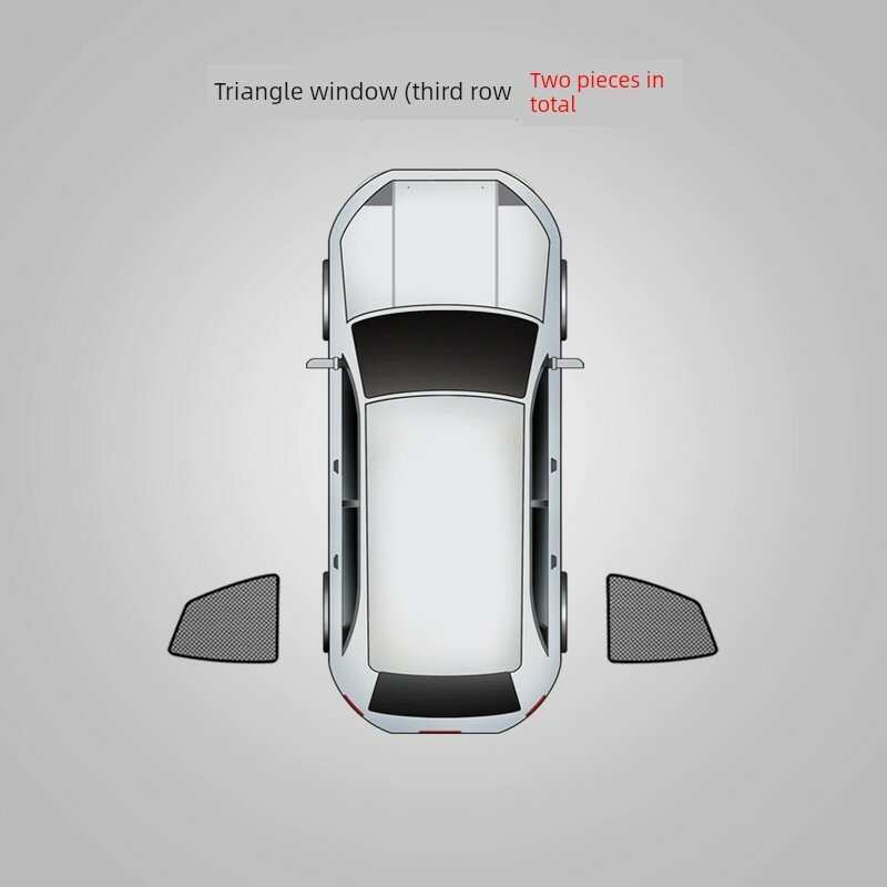 Солнцезащитный козырек для треугольных окон Volvo S90 S90L 2020-2025 2 шт. Сплавная рамка толстый
