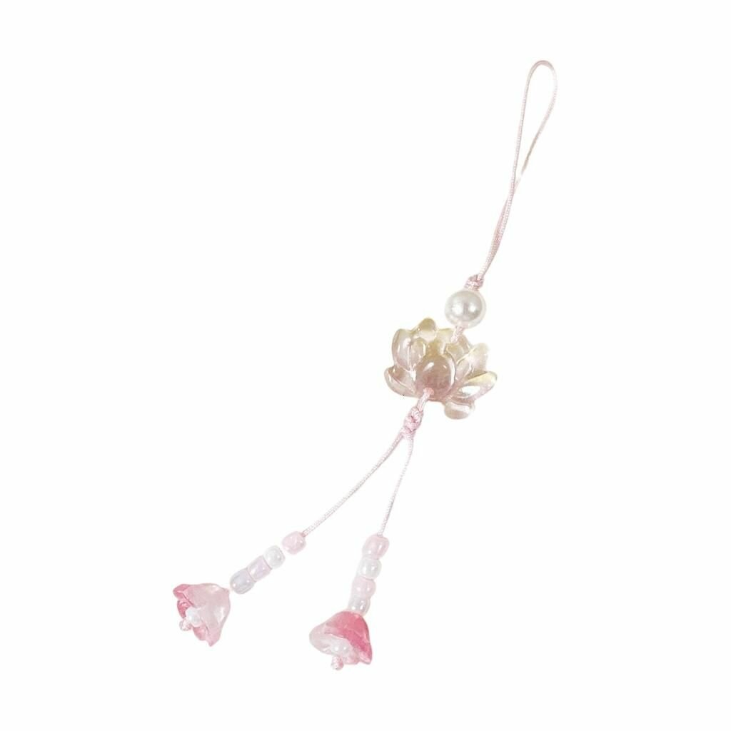 Цветочный брелок-кулон, Розовый