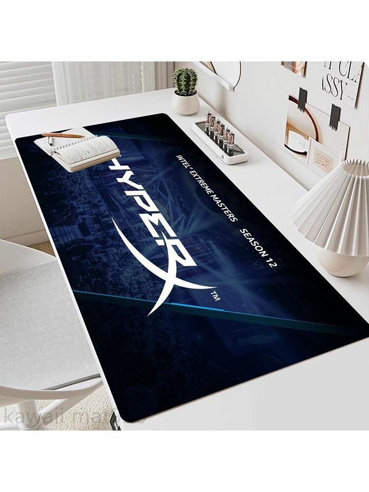 Коврик HyperX, для клавиатуры и мыши, игровой, противоскользящий, чёрный