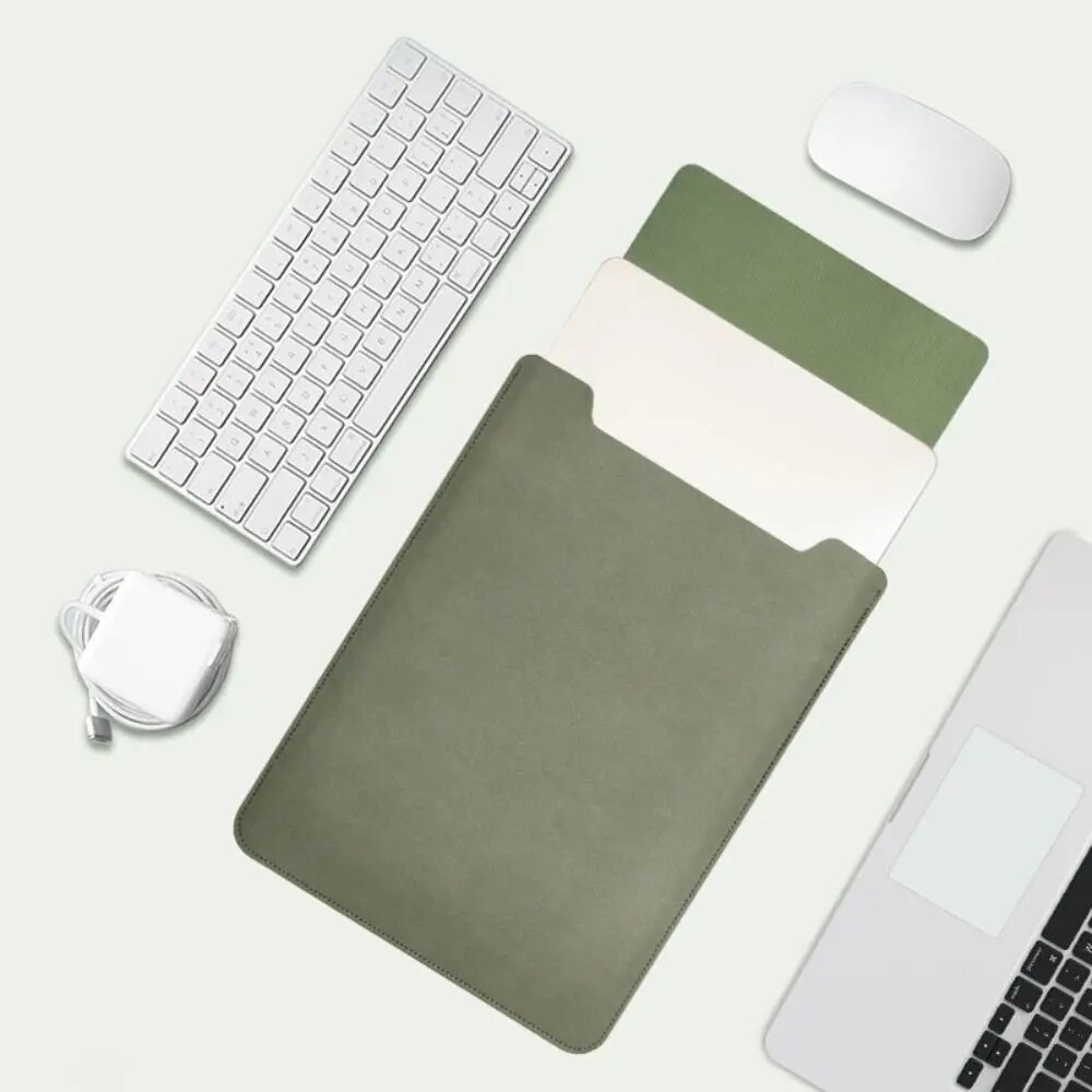 Чехол для ноутбука из искусственной кожи, 11/13/14/15/16 дюймов 15-16 inch, Green