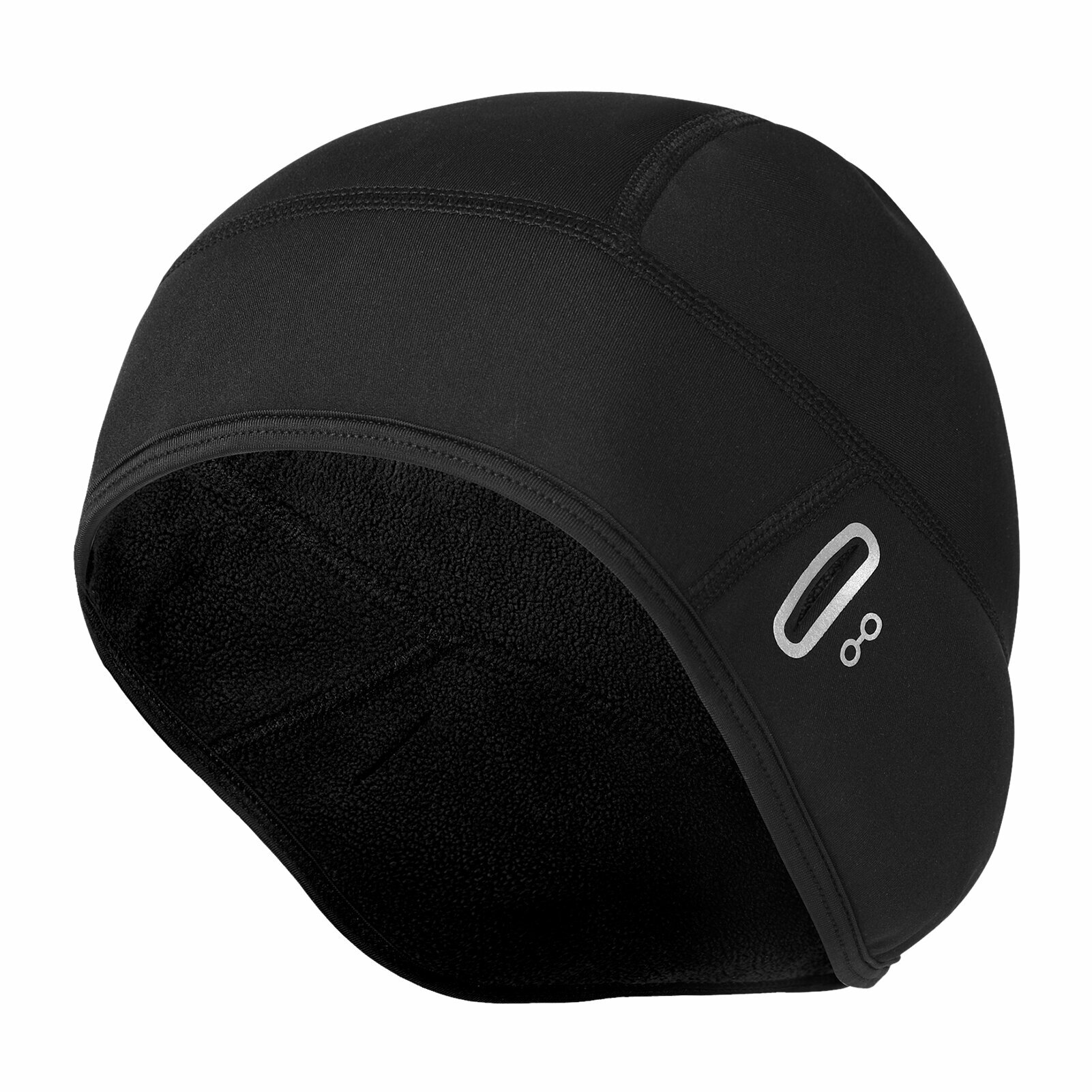 Кепка для велосипедов для мужчин и женщин ветронепроницаемая флисовая бандана зимняя кепка для активного отдыха бега лыж, черный/серый (по выбору), размер 27*19см, упаковка 20*16.5см, вес 53г, в комплект входят 1 кепка для велосипедов