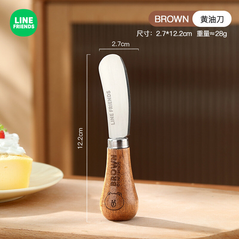 Нож для масла из нержавеющей стали "Бурый медведь" для хлеба, тостов, сыра, джема, арахисовой пасты, стойкий нож для сыра