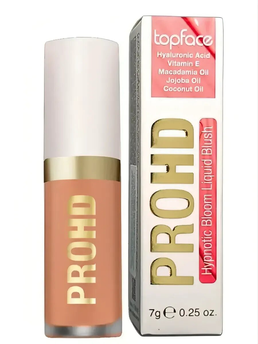 Румяна Topface ProHD Hypnotic Bloom Liquid Blush, Легкие жидкие с сияющим финишем, 001