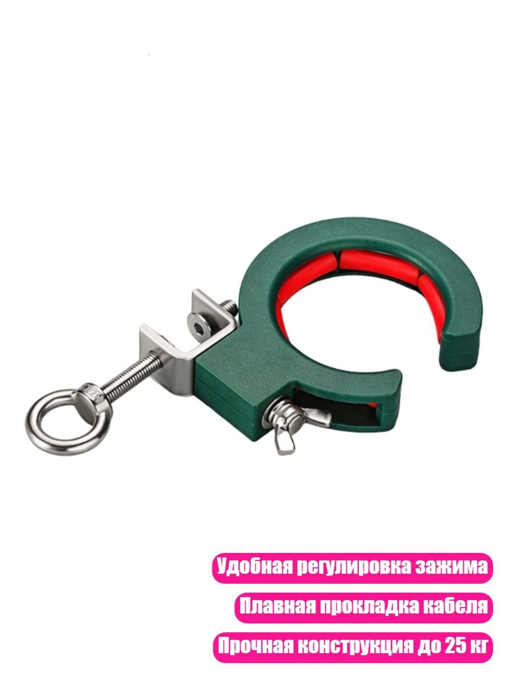 Роликовый направляющий блок с регулируемым зажимом, Зеленый 1 упаковка