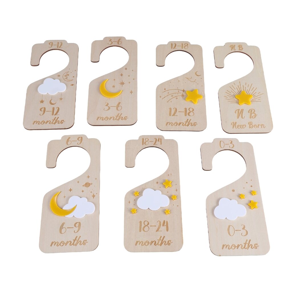 Упаковка из 7 Практичных Панелей Для Сортировки Детского Гардероба Деревянные Перегородки Для Детского Шкафа