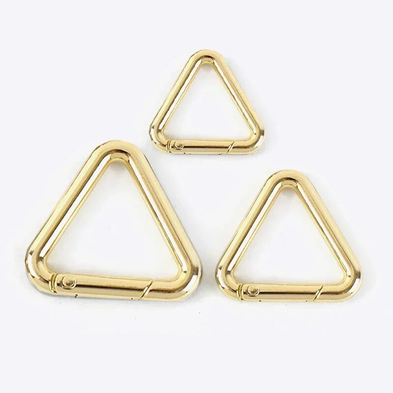 Кольца-застежки треугольные LightGold, 20mm, 5шт