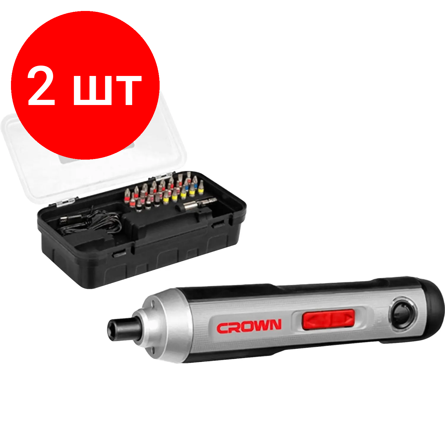 Комплект 2 штук, Отвертка аккумуляторная CROWN CT22033 IMC