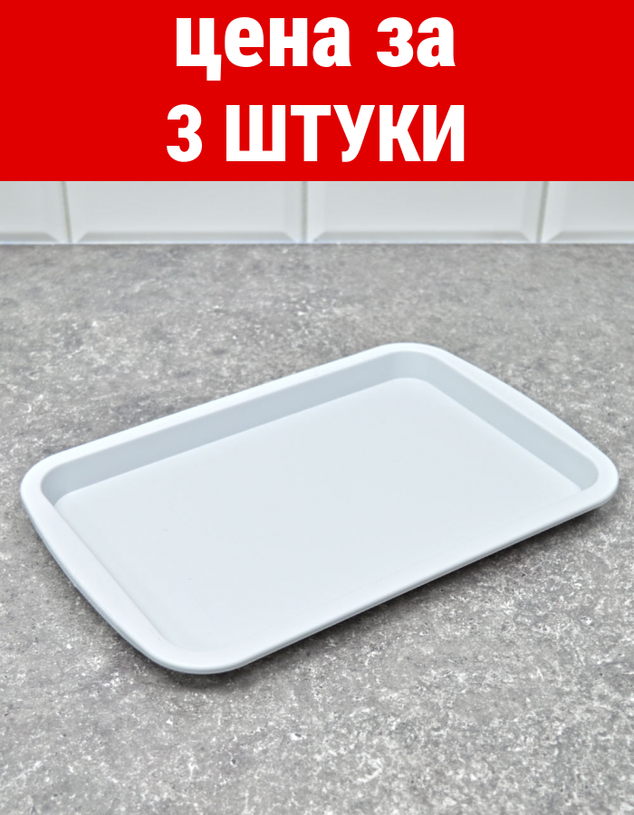 Комплект 3 шт, Поднос универсальный 293*193*20мм