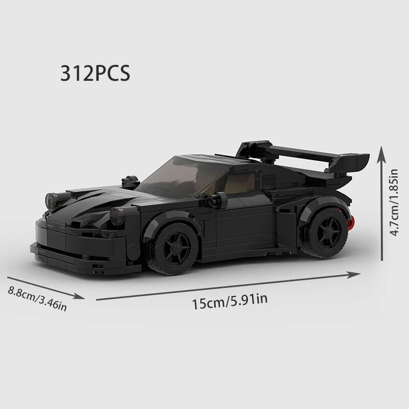 Черный суперкар MOC 312PCS, M10566