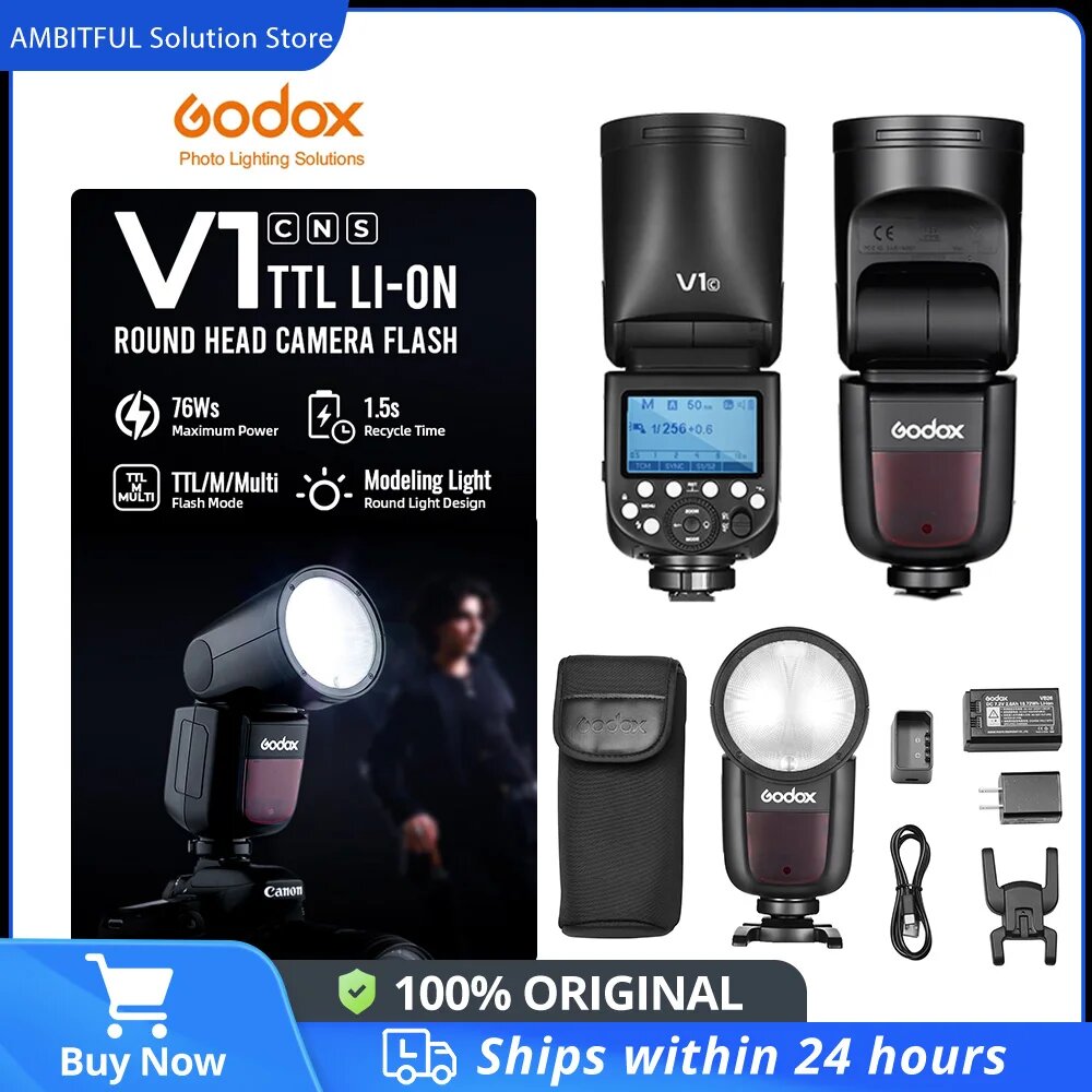 Godox V1 Круглая вспышка для Canon for Canon