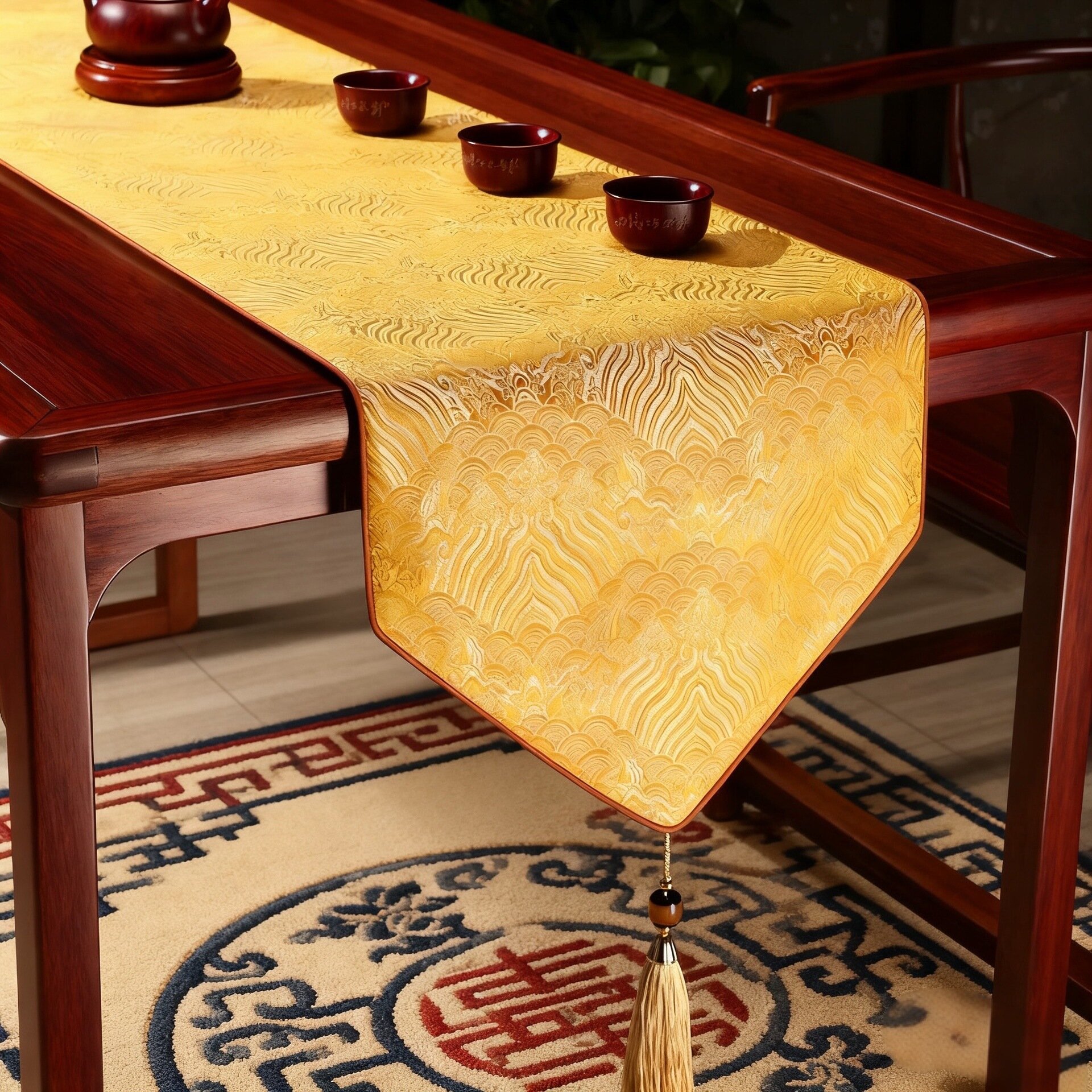 Скатерть в китайском стиле, новый китайский стиль, легкая роскошь, высококачественная скатерть для кофейного стола, декор для чайного стола, скатерть для обеденного стола, коврик для телевизионного шкафа, кровать
