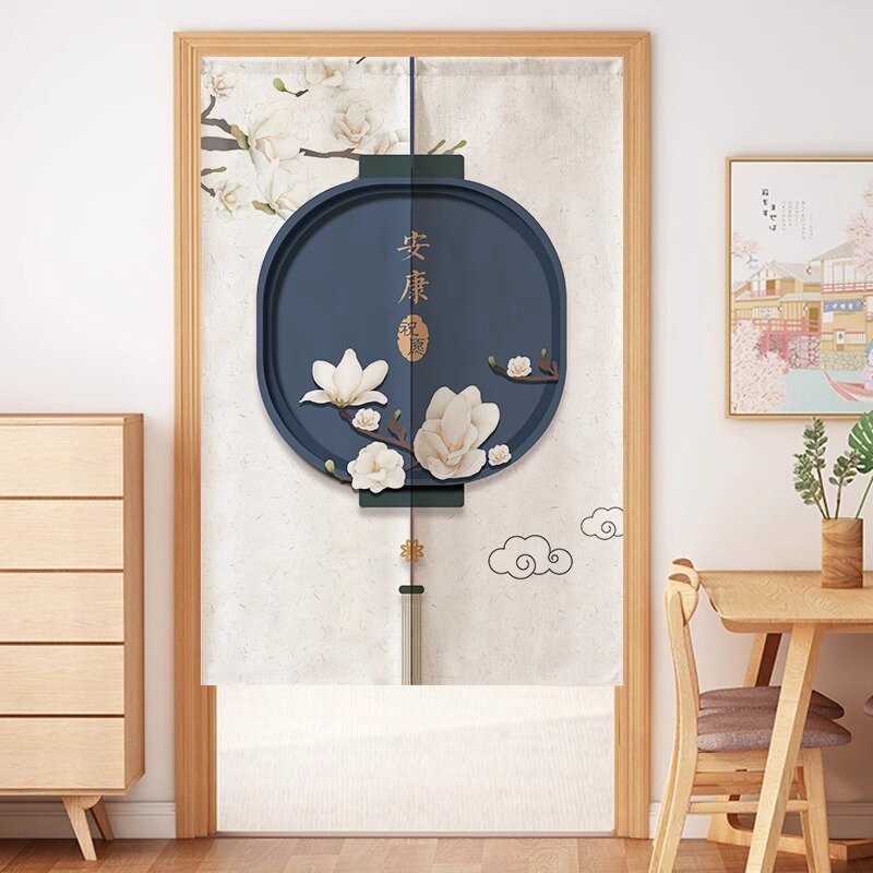 Новая китайская стильная дверная занавеска, перегородка, занавеска для чайной комнаты, занавеска для кабинета, домашняя кухня, спальня, подвесная занавеска, занавеска для ванной, блокирующая приватность