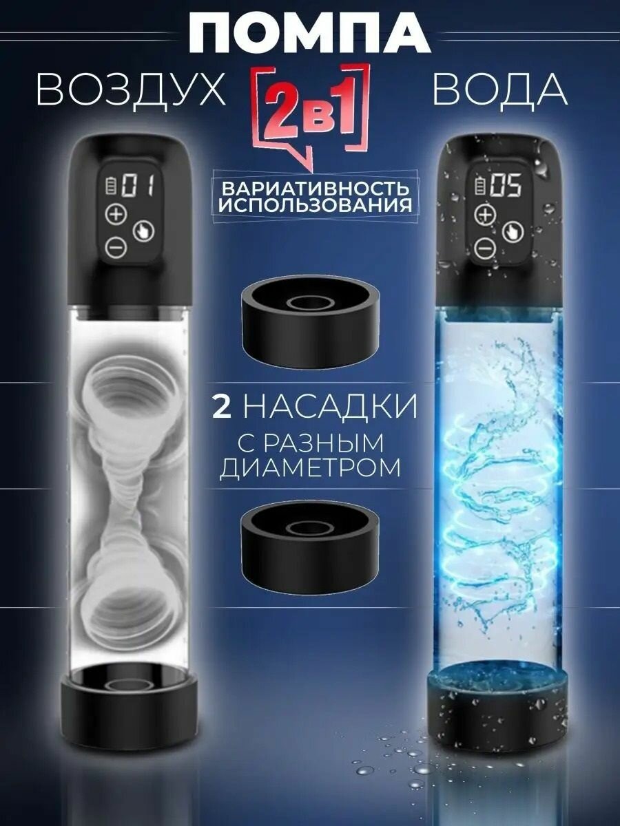 Мастурбатор вакуумная помпа для увеличения члена и продления эрекции для мужчин, вакуумная, автоматическая.
