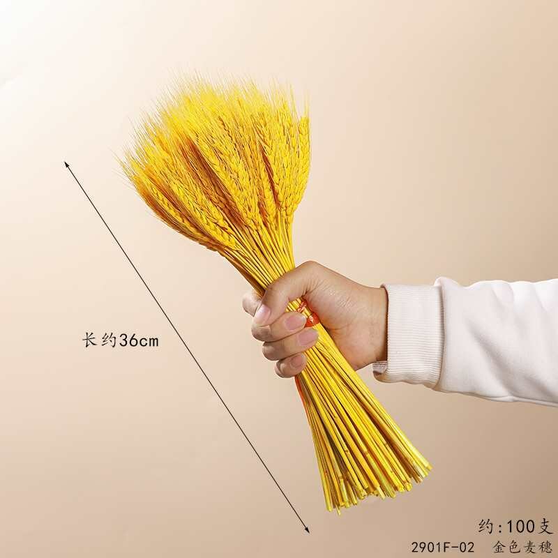 2026 Новейший стиль букета цветов ячменя, декор для винного шкафа в гостиной, украшение, счастливый мешок, ваза, колосья пшеницы, открытие магазина, благоприятный символ