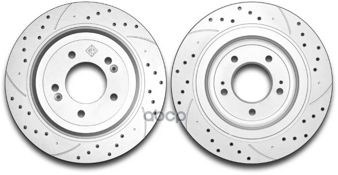 Тормозной диск (зад) Platinum перфорация слотирование Gerat арт. DSK-R155P