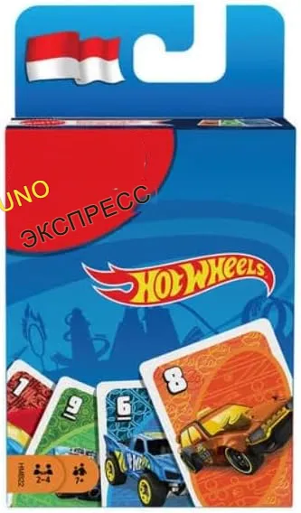 Карточная игра UNO "Hot Wheels" JDF58, для вечеринок, от 7 лет