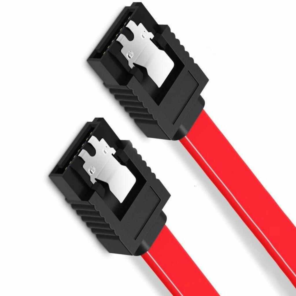 Кабель SATA III 7Pin с угловым разъёмом и фиксатором, - Прямая голова