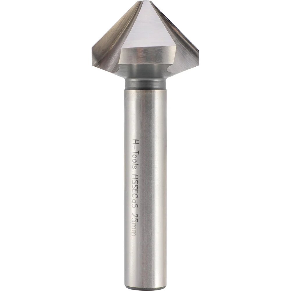 Зенковка H-Tools 90градусов 25.0мм HSSE-Co5 3z DIN335C L-67мм 796250EHT, промышленная сталь, цилиндрический хвостовик