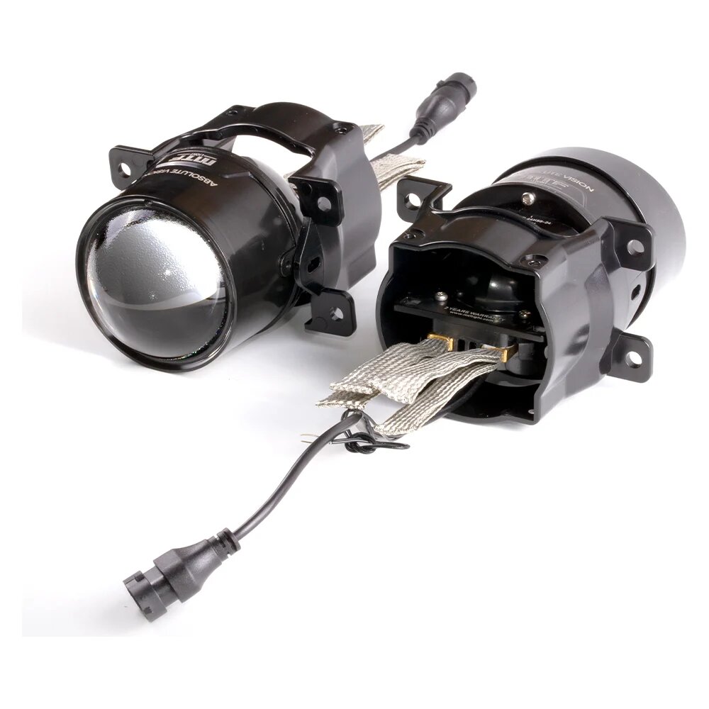 Светодиодные ПТФ линзы MTF Light ABSOLUTE VISION, 12В, птф/дал 32/44Вт, 5500К, универс 2шт. FL44K55F