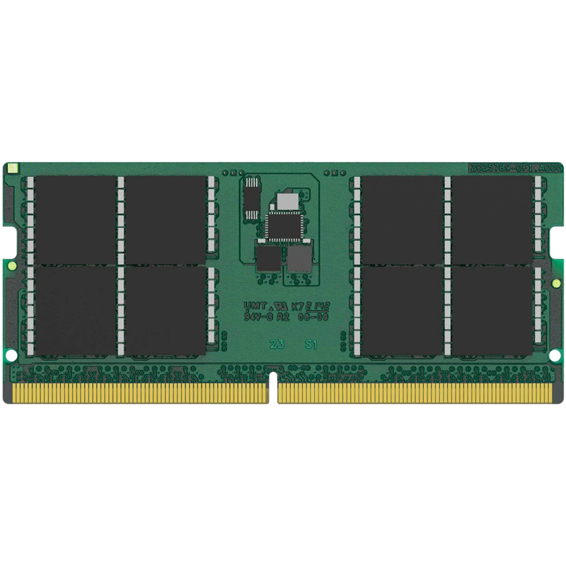 Оперативная память Kingston 32 ГБ DDR5, 5600 MT/s, CL46, SODIMM, Non-ECC, 2Rx8, KVR56S46BD8-32