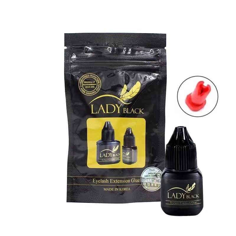 Клей черный, для наращивания ресниц Lady Black, в термо-пакете, для хранения