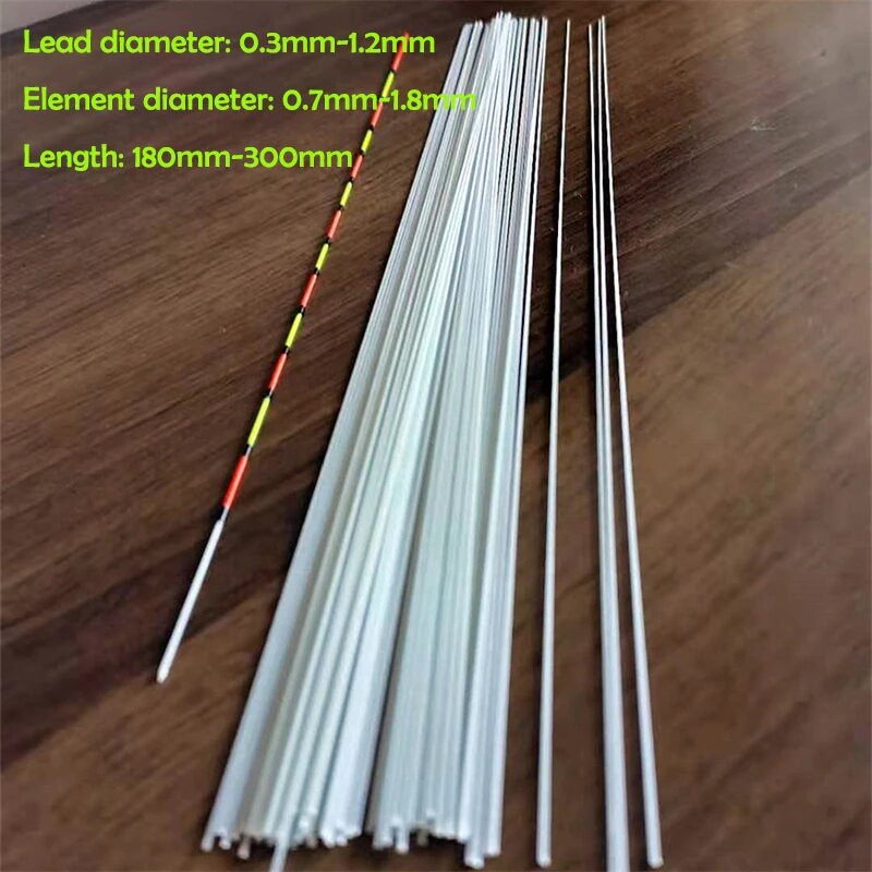 Стекловолоконные стержни для рыбалки, 300 мм, 10PC 0.9x0.3mm