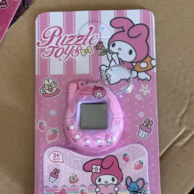 Электронная игровая приставка Sanrio Hello Kitty в стиле ретро, брелок с изображением классического мультяшного персонажа My Melody, игрушка для снятия стресса.
