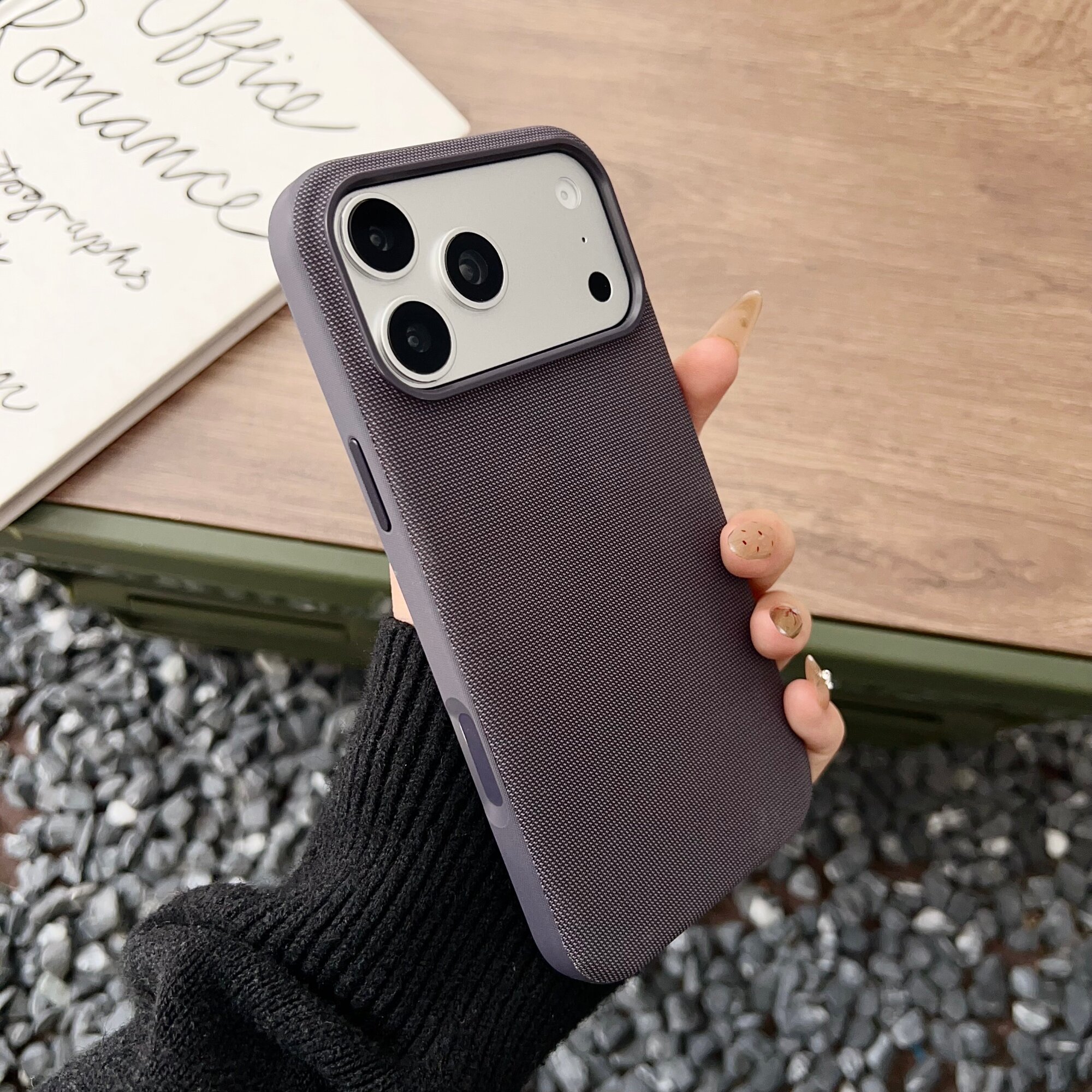 Чехол для Apple iPhone 17 Pro Max / Айфон 17 Про Макс, soft touch, чехол-кардиомонитор, искусственная кожа, поликарбонат (PC), защита камеры, ударопрочный, усиленные углы, Apple, Apple iPhone 17 Pro Max,