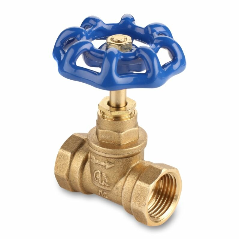 Вентиль запорный муфтовый полнопроходной синий 3/4" 15Б3р AQUALINK (80/10)