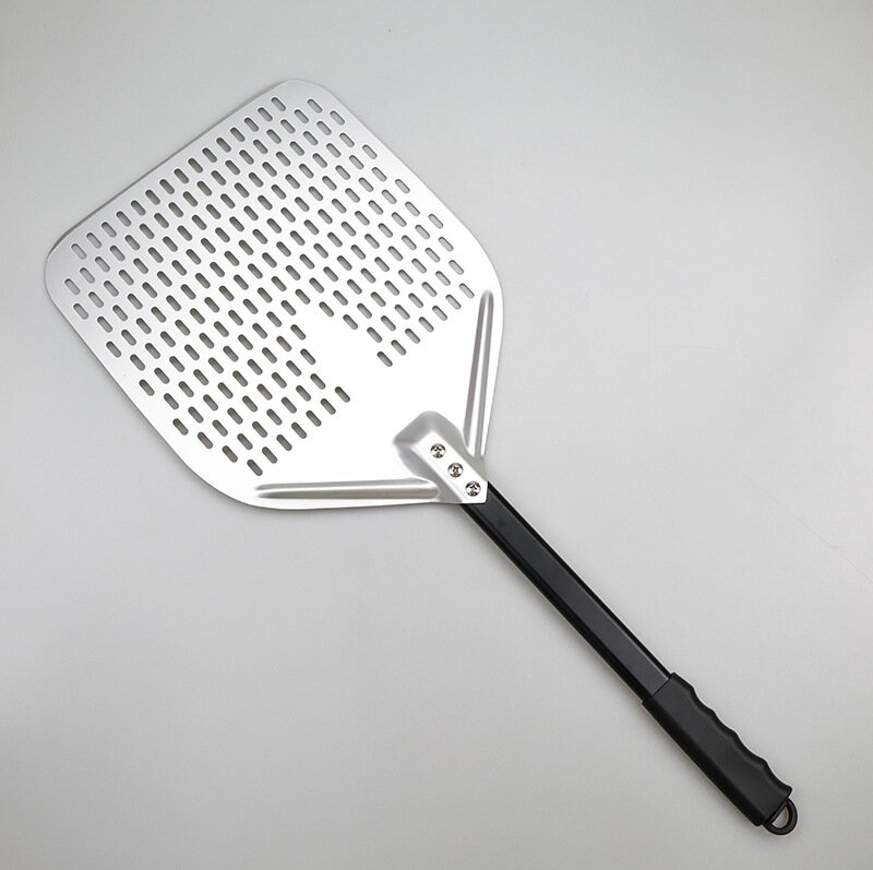 12inch Серебряная черная оксидированная лопатка для пиццы, прямая продажа, алюминиевая лопатка для пиццы, инструмент для переноса пиццы, кухонный инструмент для выпечки