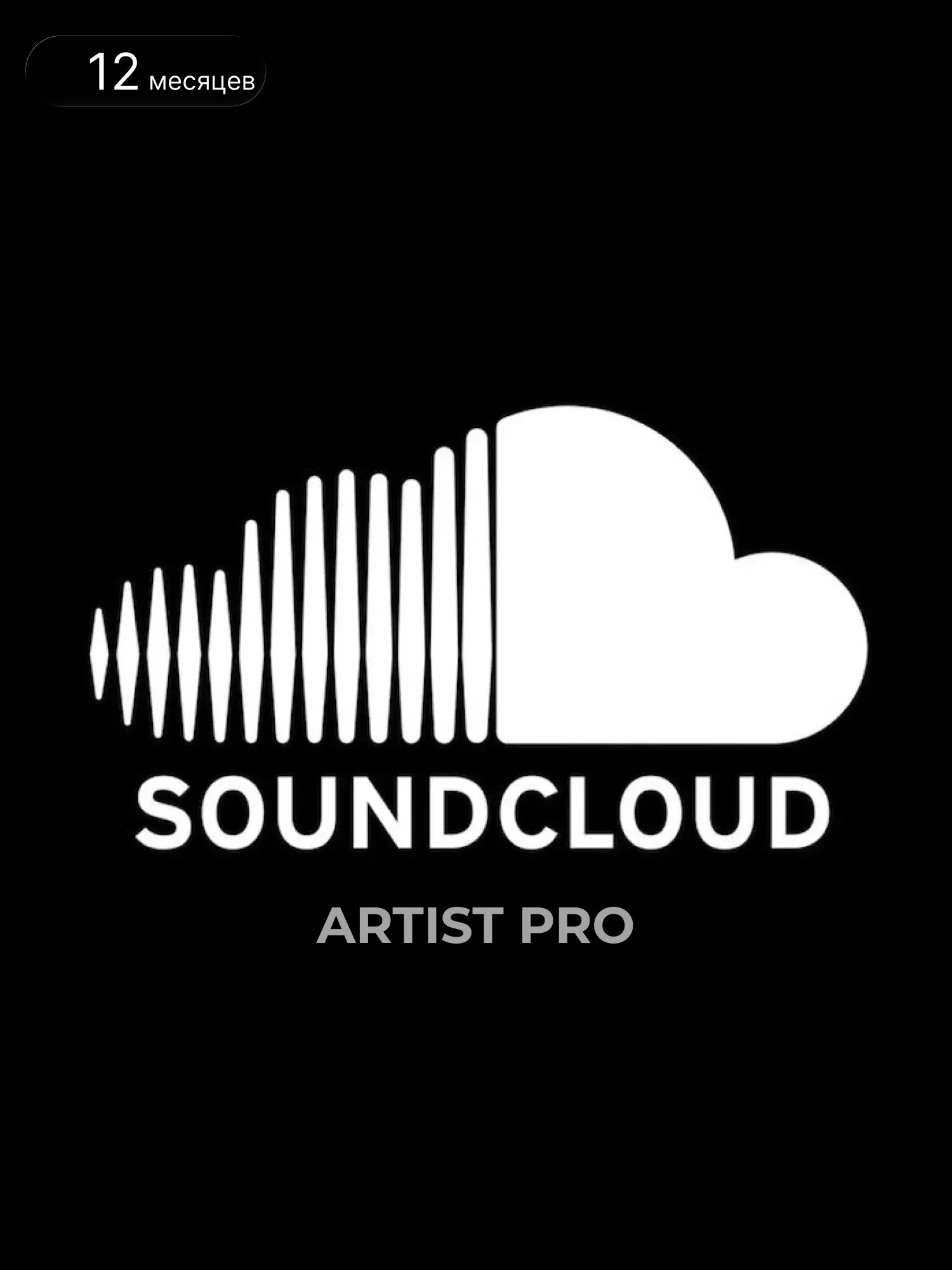 SoundCloud Artist Pro 12 месяцев, Индивидуальная подписка на ваш аккаунт