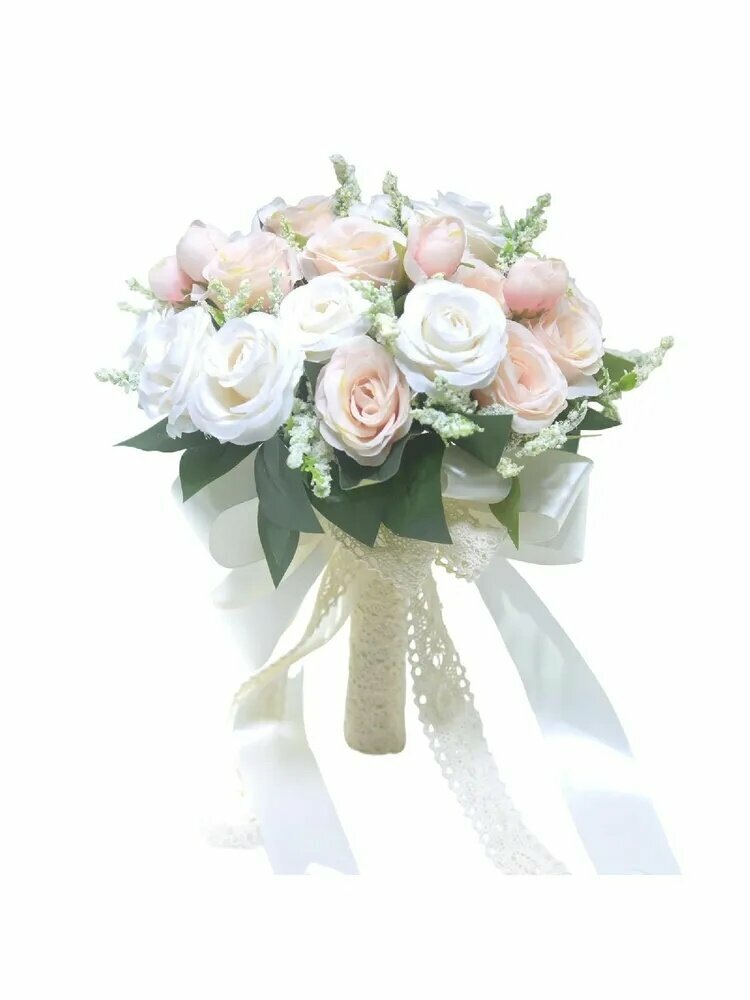 Свадебный букет для фотосессии невесты - шампанское белый