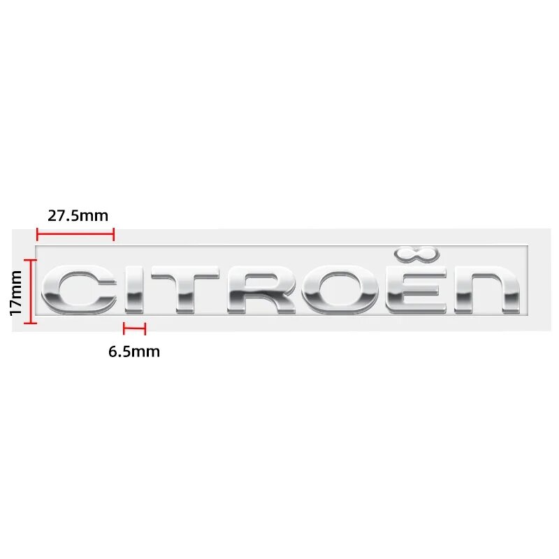ABS автомобильный значок на задний багажник, наклейка с надписью для Citroen Xsara C3 Gloss silvery