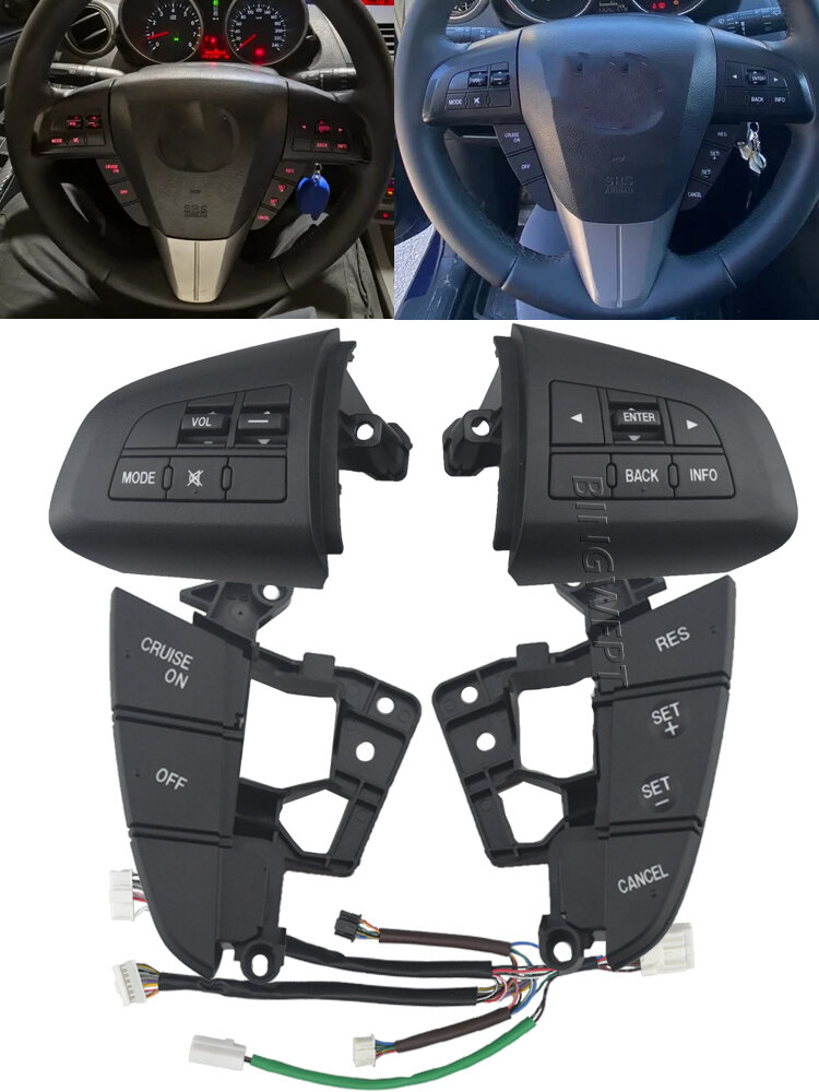 Кнопка управления рулевым колесом, круиз-контроль, переключатель громкости звука Для Mazda 3 BL 2010 CX-5 CX5 CX-7 CX7 2011-2015
