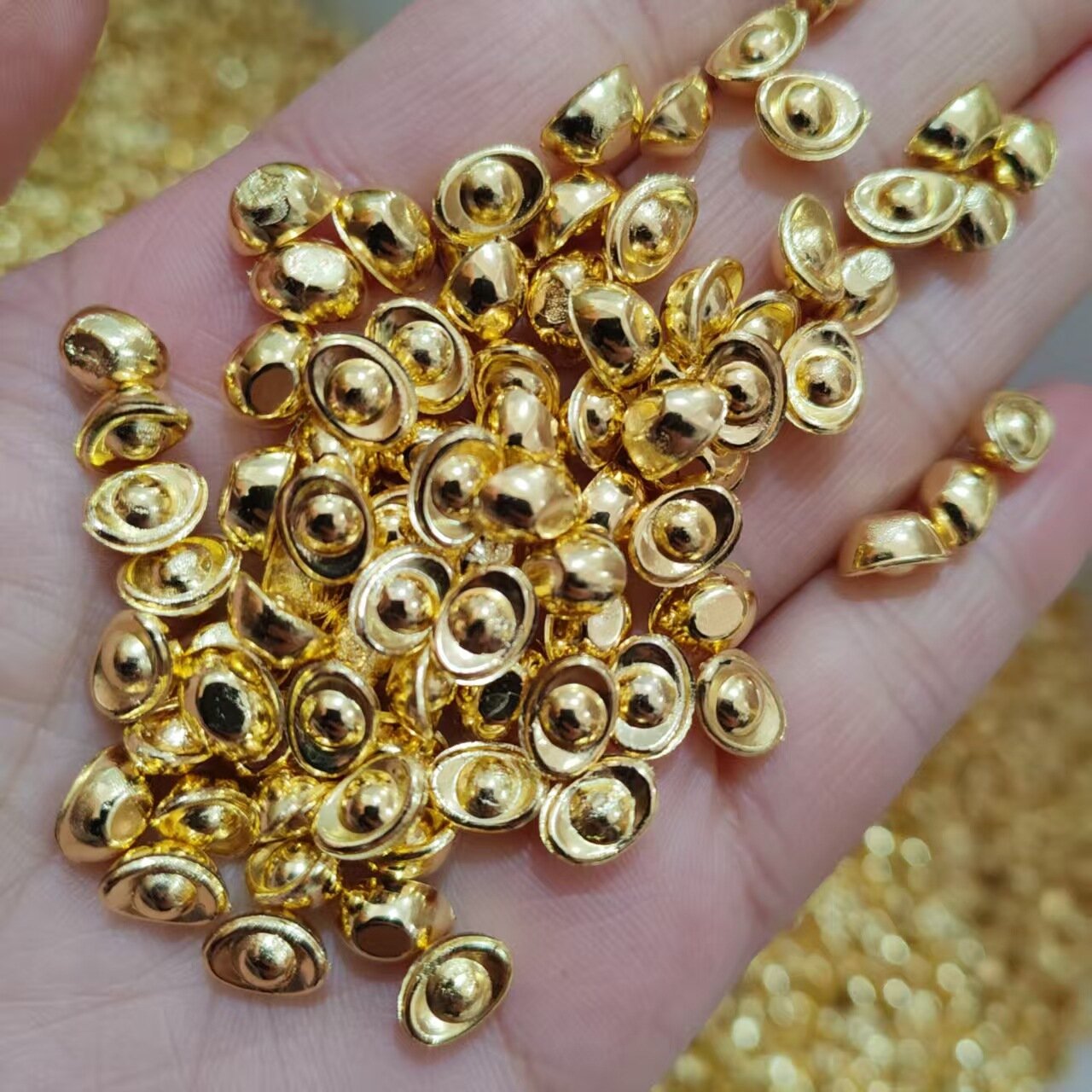 Солидная имитация золота, мини-слиток, золотая пластина, наполнитель для сокровищницы, декор для гостиной, подарок на новоселье, фэн-шуй украшение