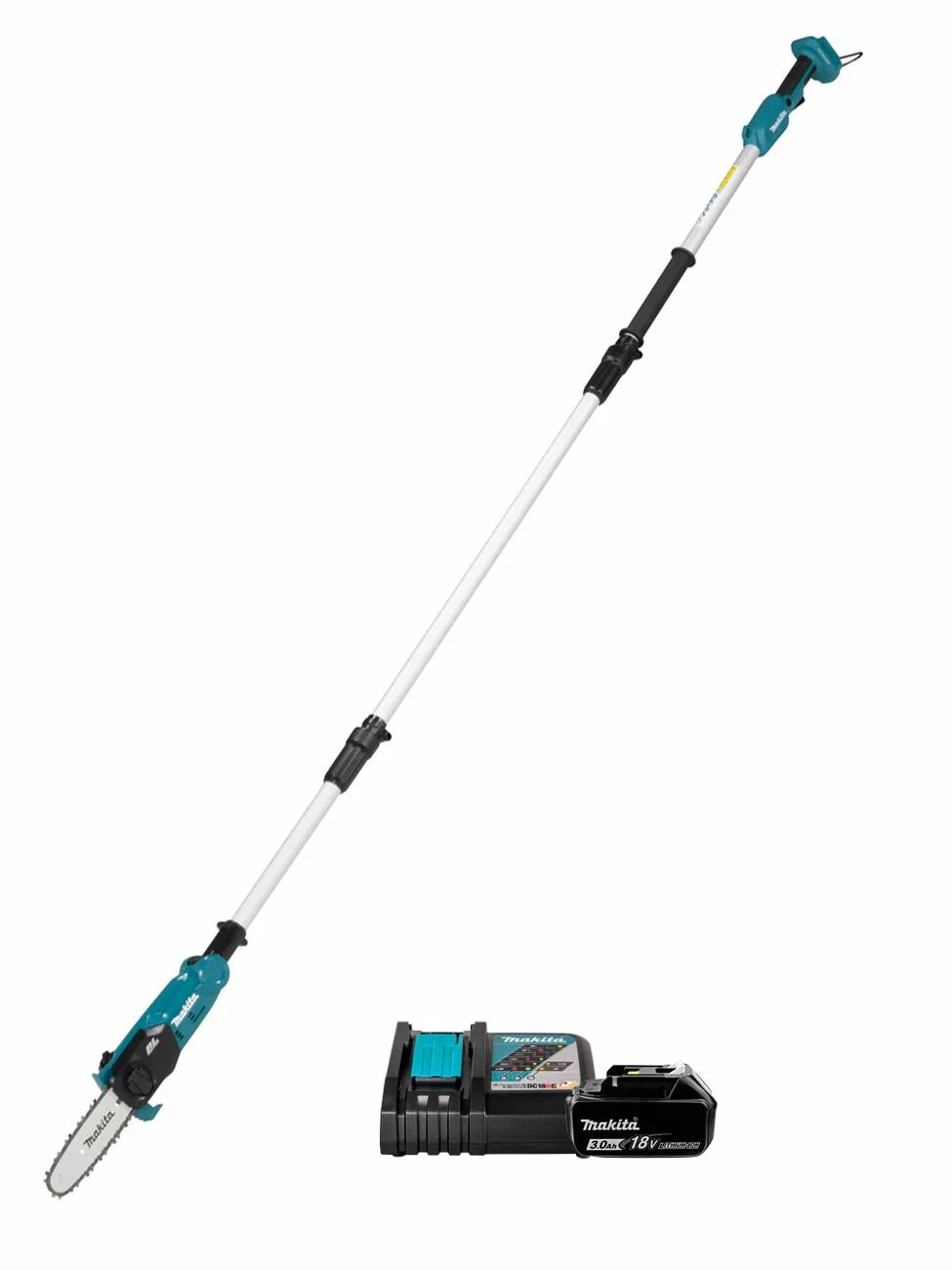 Высоторез Makita DUA200RF01, аккумуляторный, телескопический, BL мотор, голубой
