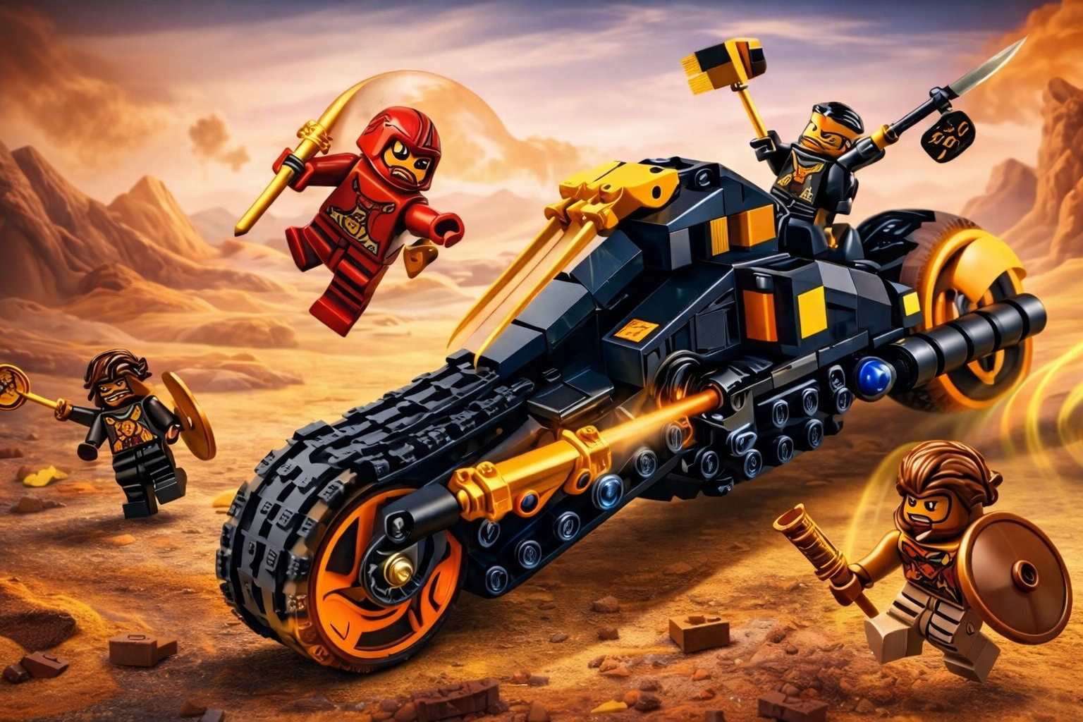 Конструктор NINJA "Раллийный мотоцикл Коула", 230 элементов, для детей 6+
