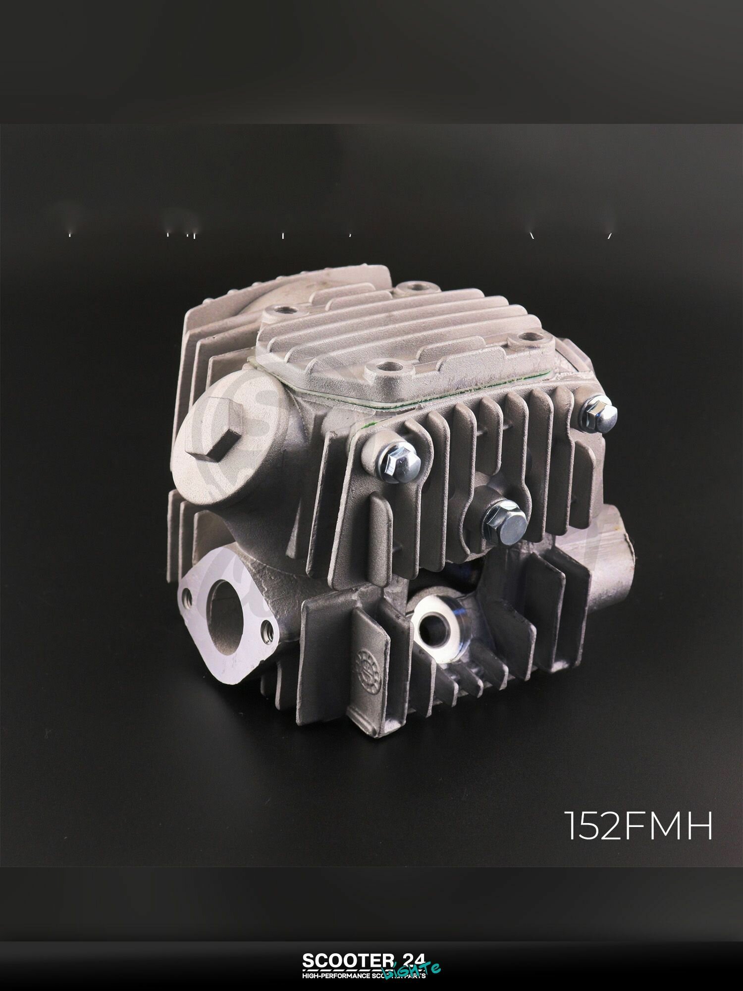 Головка цилиндра в сборе на мопед и мотоцикл на мотоцикл и мопед Alpha, Delta / Альфа Дельта / Альфа Дельта Орион 110 кубов (d 52, d 20/23) 152FMH "BEEZMOTO"