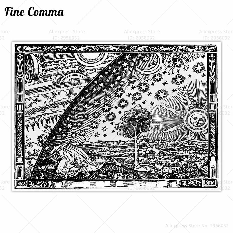 Плакат "Плоская Земля" Fine Comma, 50x70см, без рамки