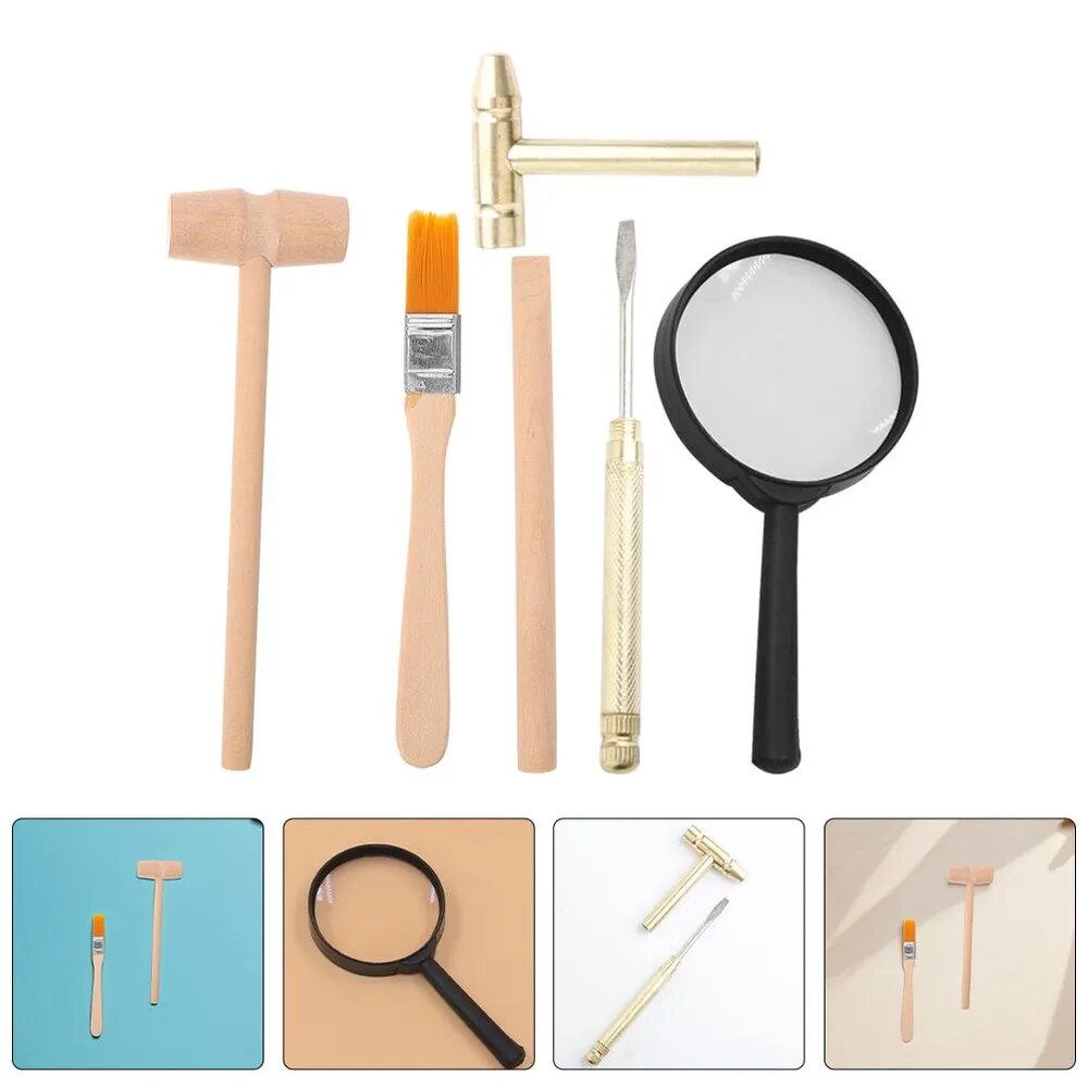 Детский Набор Научных Инструментов Для Раскопок, Молоток И Щетка, 1 Комплект