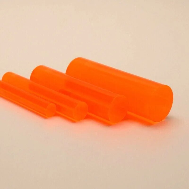 Цветной акриловый стержень для инструментов 25x500mm 1pc, Orange