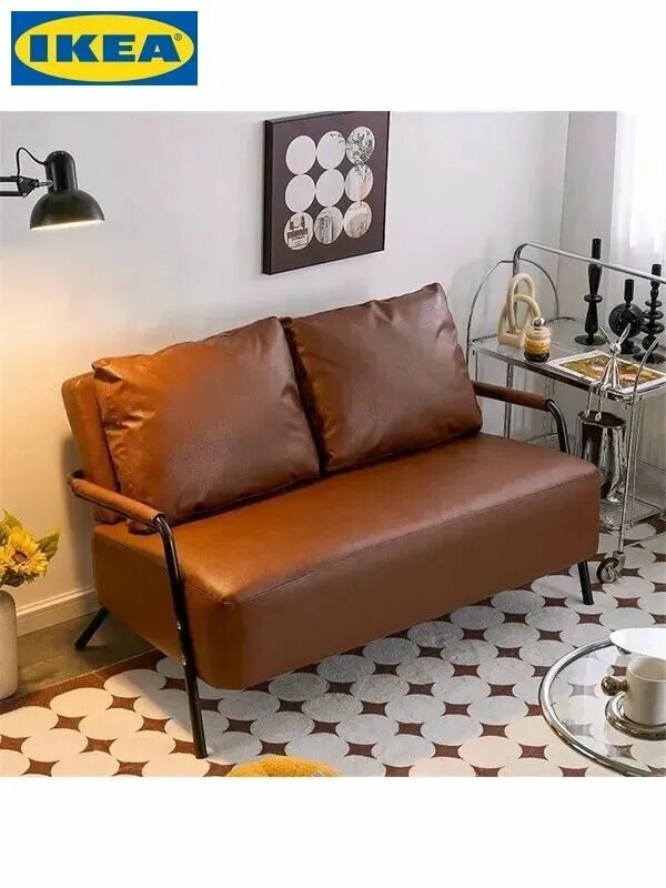 IKEA Диван раскладной 145х50х70 см, черный матовый