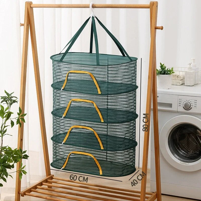 Складная сетка для сушки 4-х ярусная Green 4 Layer-M