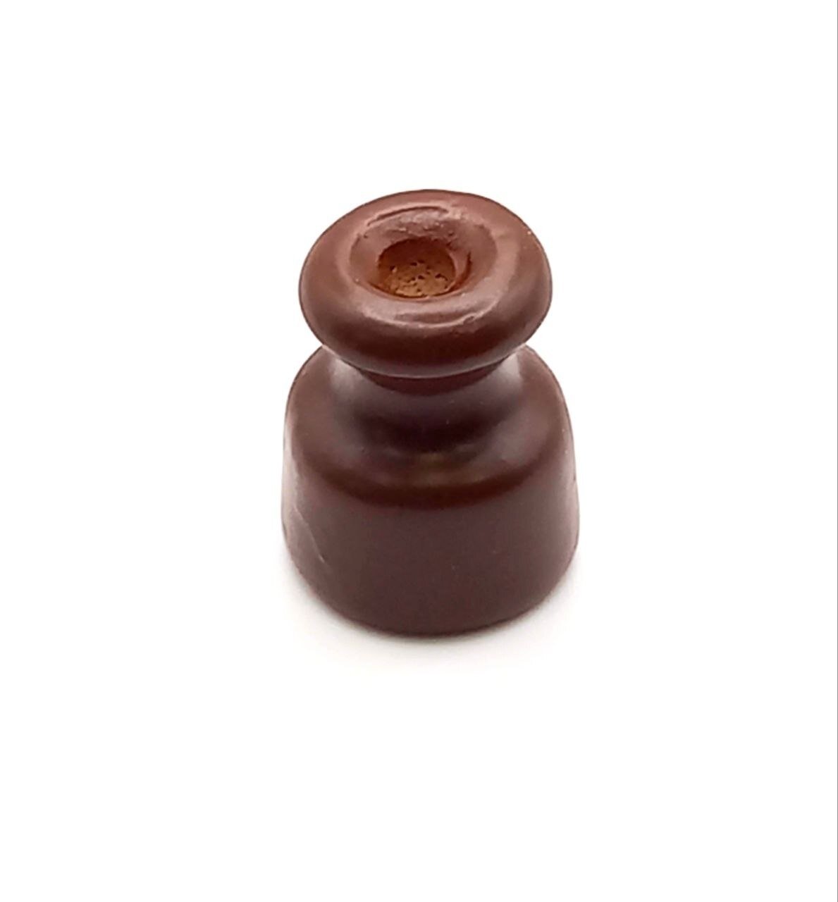 Ретро изолятор керамика цвет коричневый матовый 20шт.