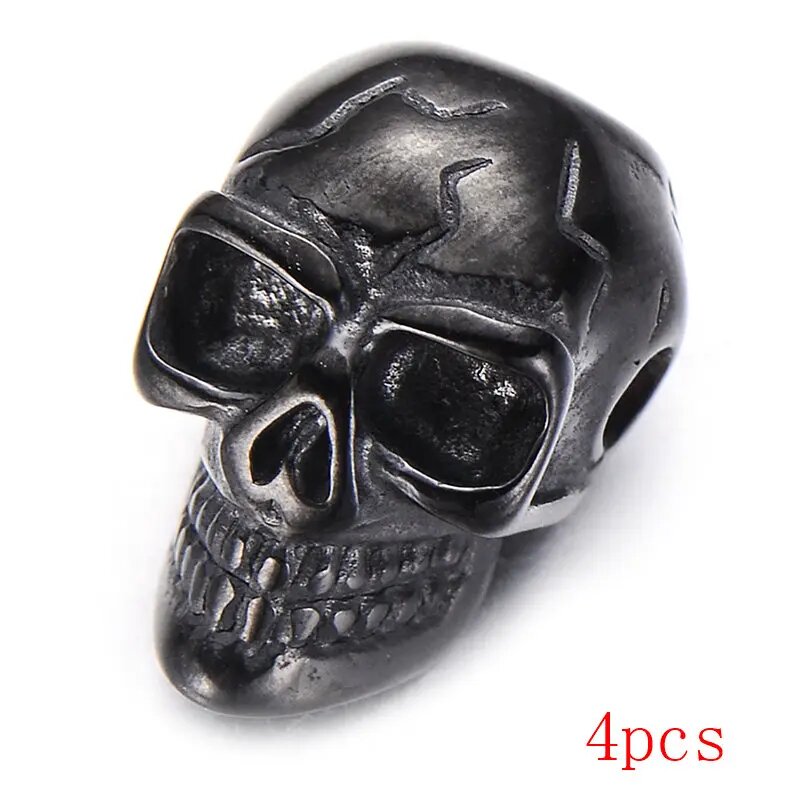 Pipitree Бусины с черепами из нержавеющей стали 4 шт.