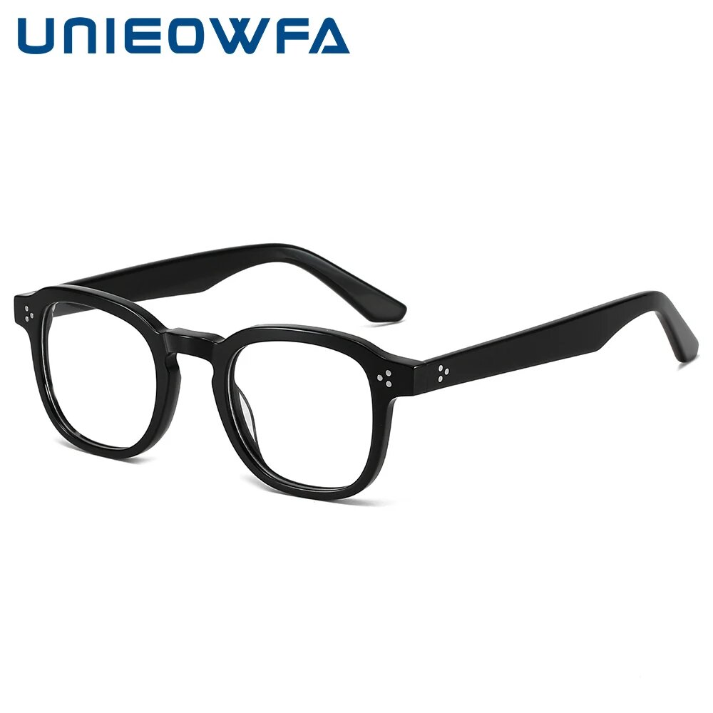 UNIEOWFA Мужские ретро очки из ацетата по рецепту 1.61, Прогрессивный, Анти-синий луч