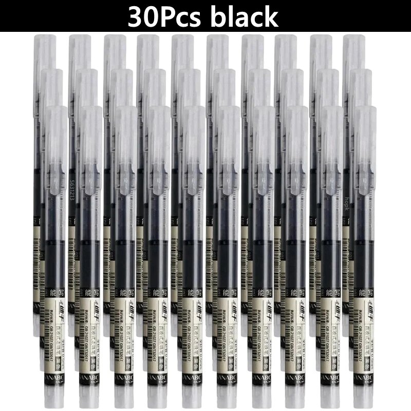 Шариковые ручки Hopk 10/50/100 шт, черный/синий/красный 30pcs black
