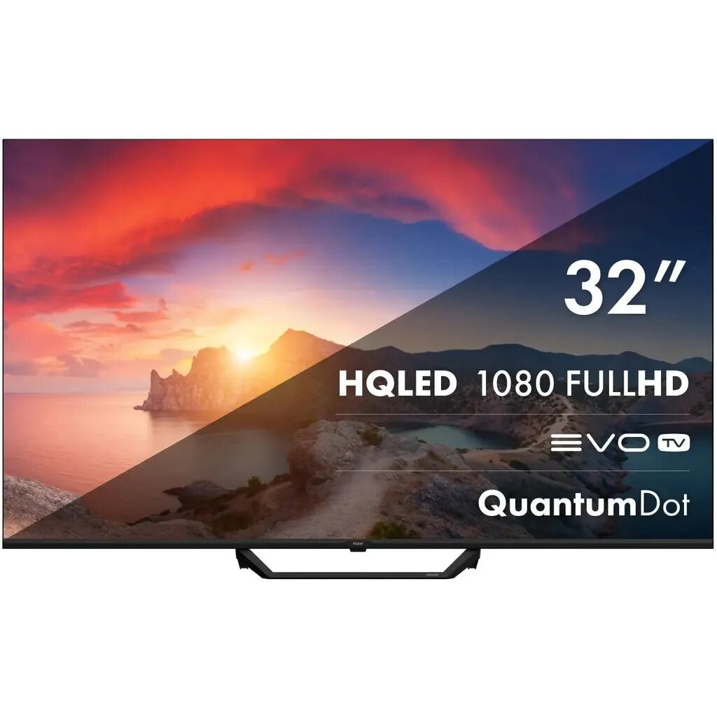 32" Телевизор HAIER Smart TV S2 Pro QLED, FULL HD, смарт ТВ, Android TV, черный